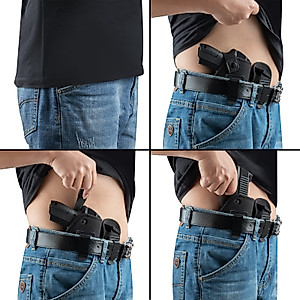 Gun Holster for Women/Men, Universal IWB Holsters for Concealed Carry, Pistols Holster Right/Left Handed, Fits S&W M&P Shield 9/40 9mm P320 Glock 17 19 26 27 42 43, Similar Handguns