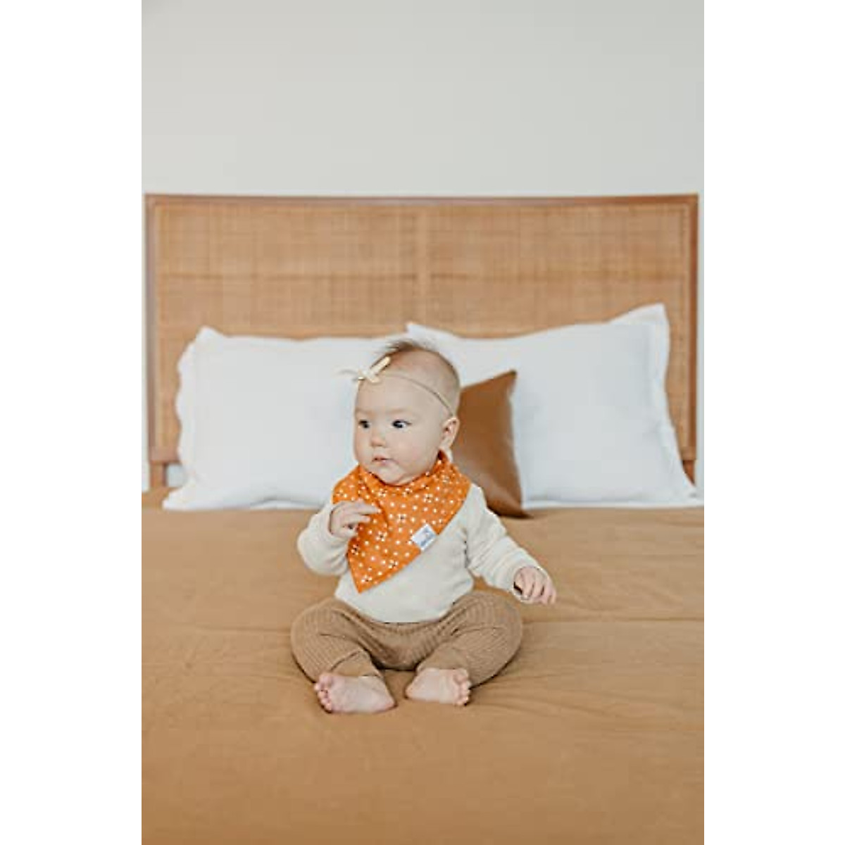 Copper Pearl Baby Bandana Drool Bibs for Drooling and Teething 4 Pack Gift Set Rue, Soft Set of Cloth Bandana Bibs for Any Baby Girl or Boy, Cute Registry Ideas for Baby Shower Gifts