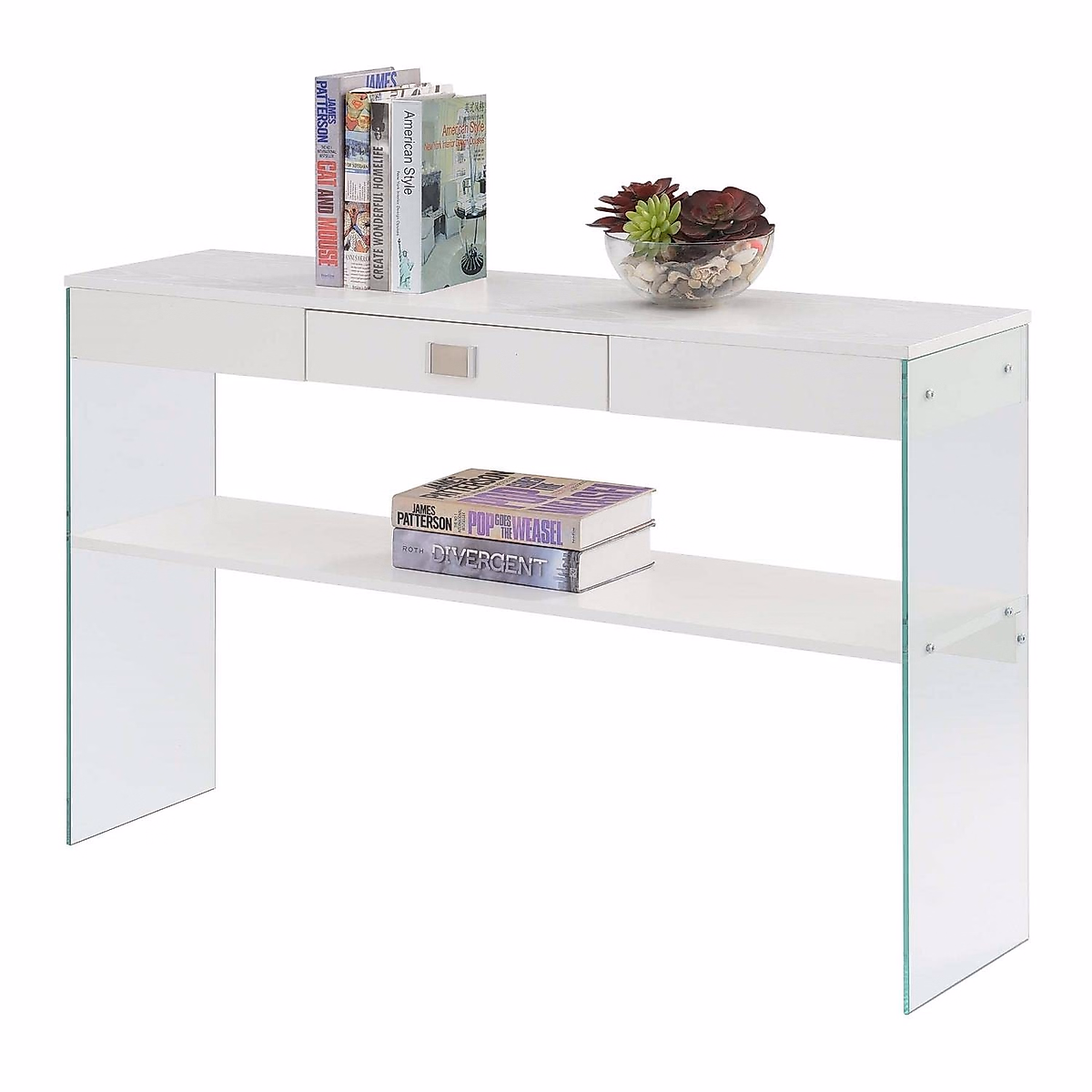 Convenience Concepts SoHo 1-Drawer Console Table, White