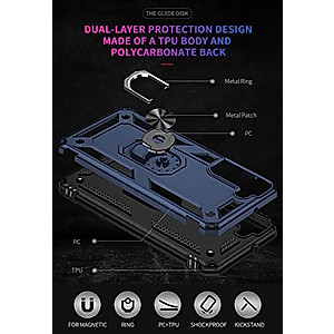 SKTGSLAMY for Samsung Galaxy S22 Case,Galaxy S22 Case,with Screen Protector,[Military Grade] 16ft. Drop Tested Cover with Magnetic Kickstand Car Mount Protective Case for Samsung S22 5G (Blue)