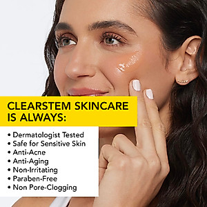 CLEARSTEM - CLEARITY The Blackhead Dissolver Mandelic Acid Serum - Vitamin C, Turmeric, Collagen Boost - All Skin Types - Facial Skin Care Products - Vegan, Gluten Free, Cruelty Free - 1 fl oz / 29ml