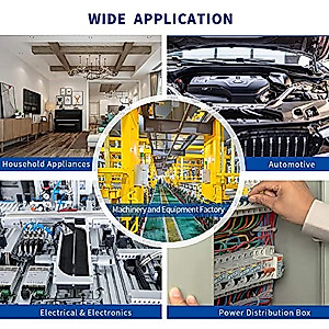 144Pcs Battery Terminal Connectors,HEMEI AWG4 6 8 12/10 Cable lugs, Heavy Duty Terminal Wire Lugs,72pcs Battery Cable Ends Ring Terminals with Spy Hole and 72pcs 3:1 Heat Shrink Tubing.