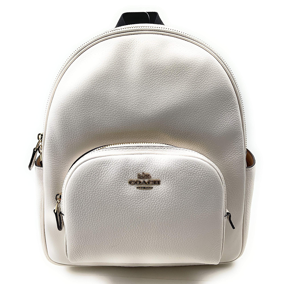 Coach Women's Court Backpack In Soft Pebbled Leather (IM/Chalk)