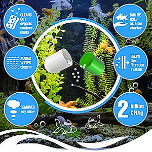 Bio Starter Aquarium Booster Fish Tank Water Cleaner Digester of Excess nutrients Makes Water Healthy Reduces The Amount of Nitrite and Ammonia Reduces The Need for Aquarium Cleaning, 10 caps.,1/4 oz