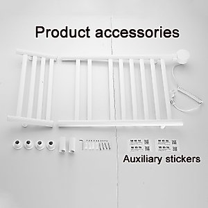 Towel Warmer Rack, 8 Bars Heated Towel Warmer Rack with Intelligent Digital Display,Built-in Smart Timer,104℉-149℉, Wall Mounted Towel Warmer Rack with Top Shelf for Bathroom,White