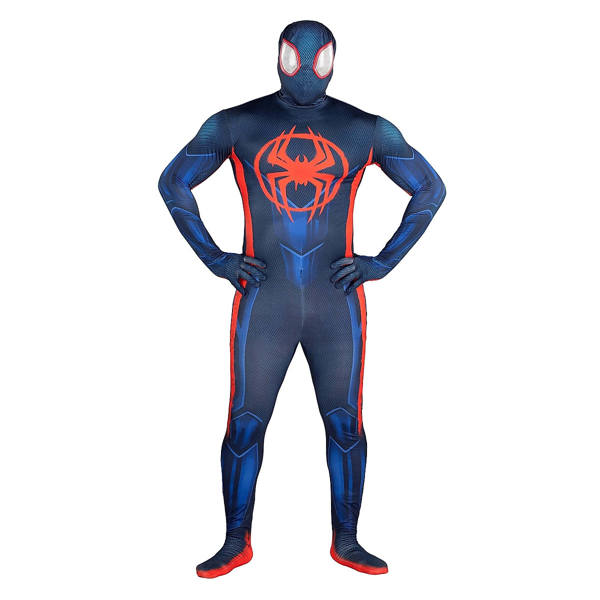 Jazwares Marvel Spider-Verse 2 Adult Miles Morales Zentai Suit Costume X-Large Black