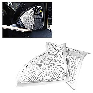 Reminnbor Stereo Cover for Car W213 Car Door Stereo Speaker Tweeter Decoration Cover Trim for Mercedes Benz E Class W213 2016-2017 Car Accessories for Audio Speaker Cover Trim