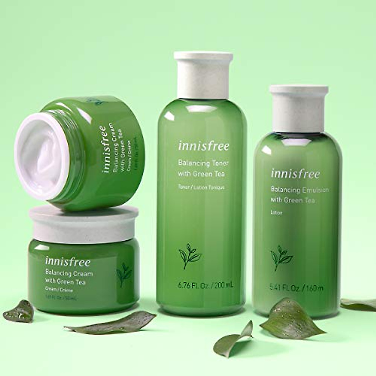 innisfree Green Tea Moisture Balancing Emulsion Hydrating Face Moisturizer, 160 mL/ 5.41 Fl oz