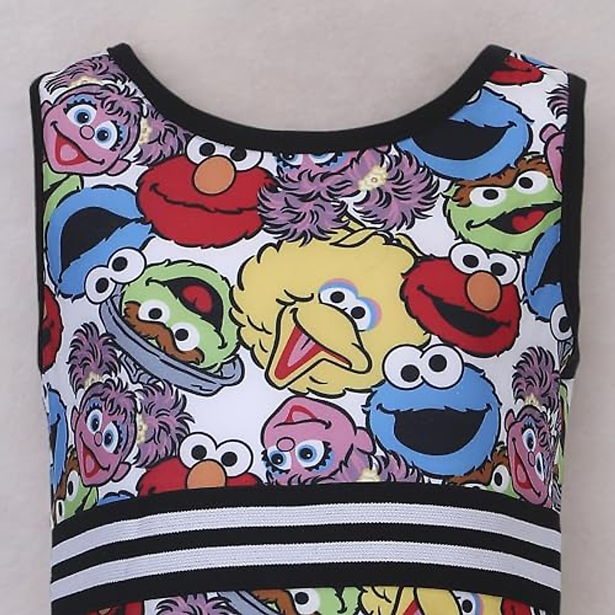 Sesame Street Girls’ Dress with Panties for Infant and Toddler – White/Multicolor
