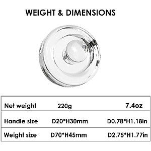 Jillmo Stainless Steel Fermentation Lids with Glass Weights for Wide Mouth Mason Jars (Jars Not Included)
