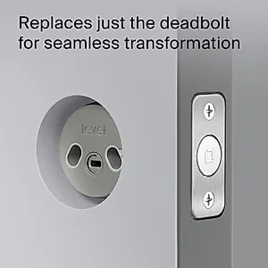 Level Bolt Smart Lock - Smart Deadbolt that Works with Your Existing Lock for Keyless Lock Entry, App-Enabled Bluetooth Lock with Smartphone Access, Compatible with Apple HomeKit