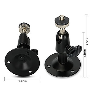 SERMICLE Security Wall Mount for Stick Up Cam Wired/Batter, Metal Security Camera Bracket for Oculus Sensor,Arlo, Arlo Pro, 360° Rotation 1/4" Screw (3 Pack,White)