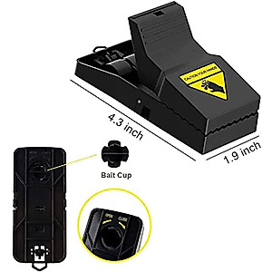 Mouse Trap,Reusable Mice Trap for House Hands-Free Quick Kill Small Rat Traps Indoor Outdoor Effective Sanitary Safe Mousetrap Catcher for Family and Pet