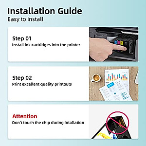 Compatible 962XL Ink Cartridges Combo Pack | High Yield | with Upgraded Chips | Replacement for HP Officejet Pro 9015e 9025e 9018e 9018 9010 9025 9015 9020 Printer Ink,4 Pack