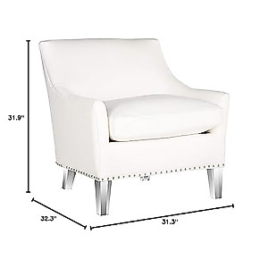 Safavieh Mercer Collection Hollywood Glam White Tufted Club Chair