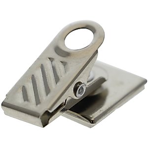Bulk 25 Pack - Premium Name Tag/ID Badge Holder Spring Clips with Metal Bulldog Clasp & Square Adhesive Back - for Badges, Buttons, and Nametags by Specialist ID