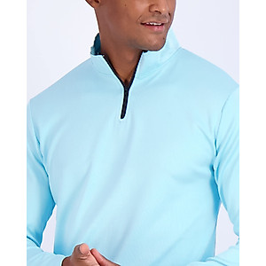 3 Pack:Men's Quarter 1/4 Zip Pullover Long Sleeve Athletic Mesh Quick Dry Dri Fit Shirt Gym Running Performance Golf Half Zip Up Top Thermal Workout Sweatshirts Sweater Sports Track Jacket-Set 5,XXXL