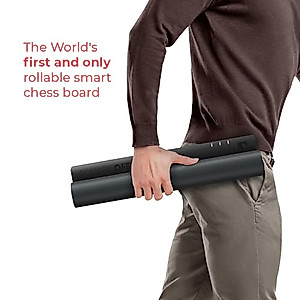 Square Off Pro Electronic Chess Board for Adults & Kids | AI-Powered & Digital | Play Against AI or Friends | Portable & Rollable Computer Chess Board | World's Smartest Electronic Chess Board