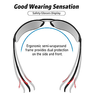 Salfboy Safety Glasses for Men Women ANSI Z87.1 Safety Glasses Bulk UV Protective Eyewear Scratch-Resistant 10PCS (118 10 Grey)