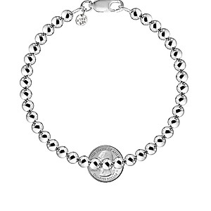 Savlano 925 Sterling Silver 8MM Handmade Bead Ball Strand Chain Bracelet For Women - Made in Italy Comes With a Gift Box (7.5, 8mm)
