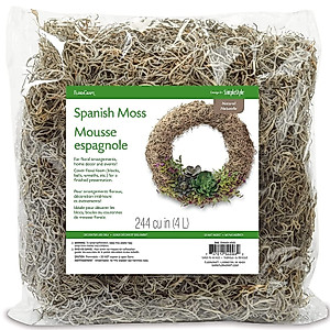 FloraCraft Spanish Moss 8 Ounce (4L) Natural