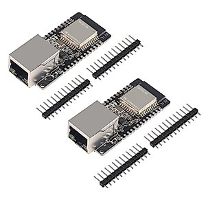 DWEII 2 Pack WT32-ETH01 ESP32 Module Ethernet WiFi Bluetooth Development Board WT32-ETH01 Embedded Serial Port to Ethernet Converter Serial to WiFi&Bluetooth MCU Module