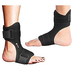 Copper Compression Plantar Fasciitis Night Splint - Drop Foot Orthopedic Brace and Dorsal Planter Fasciitis for Right or Left Foot. Night Splints Support Sleep, Recovery, Tendonitis, Arthritis