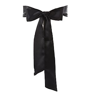 Wedding Sash Bridal Belts Simple Classic Silk Ribbon Sash, Black, Size One Size