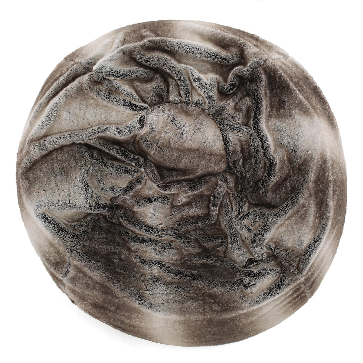 Christopher Knight Home HEAVY METAL Meridian Bean Bag Plush Faux Fur Chair | Comfortable and Fun Beanbag for The Whole Family| Non-Spill Memory Foam Filling (Ash White)