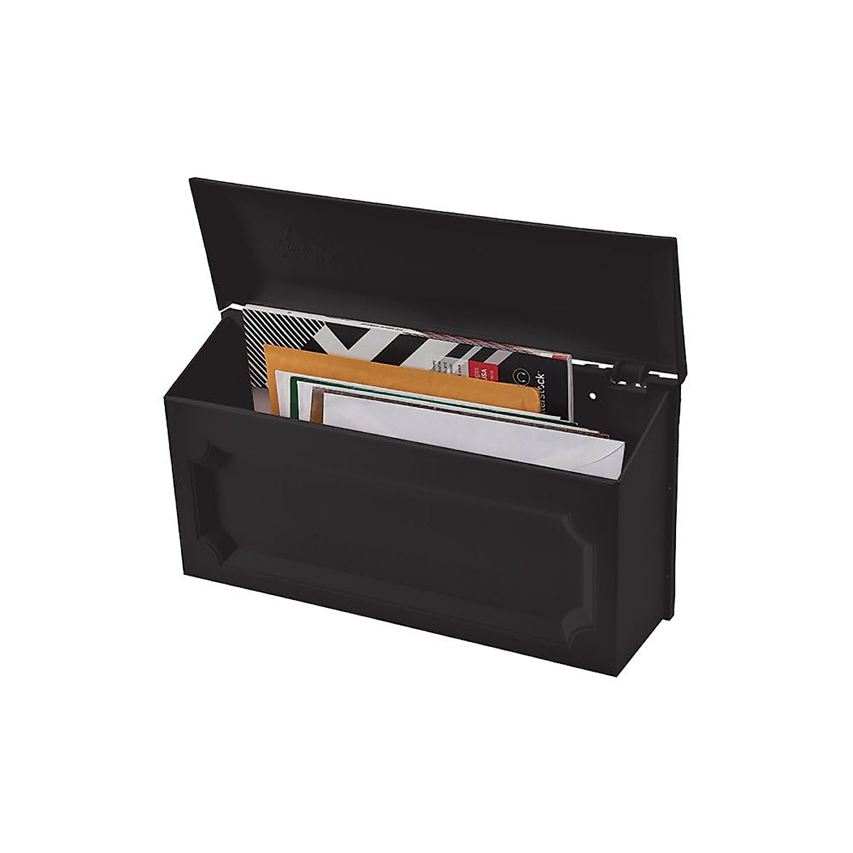 Architectural Mailboxes Windsor Plastic Wall Mount Mailbox, WMH00BAM, Black, Small Capacity