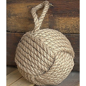 Nautical Jute Doorstop Rope Sailor Knot Made from Natural Jute Handmade (Natural Jute, 5")
