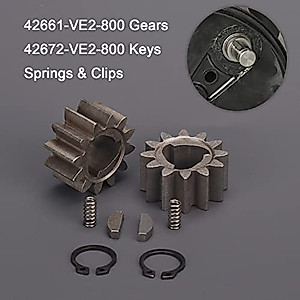 Lawn Mower Parts 42661-VE2-800 Gears 42672-VE2-800 Keys Springs & Clips, Compatible with H-onda Drive Wheel Kit, for H-onda Mower HRR216/HRS216 Drive Gear Kit 12 Teeth - Fits HRB216K4 HRB216K5 Models