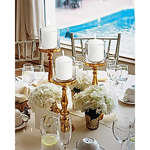 Cone Top Pillar Candles by Bask - Set of 8 - 3" x 4" Dripless Unscented Candles in White for Home Decor, Relaxation & All Occasions