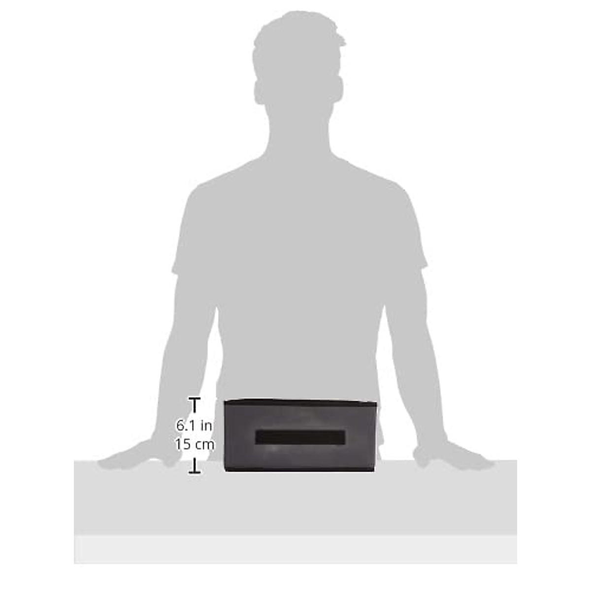 Axentia Folding Box, ca. 28 x 13 x 28 cm, Grey/Anthracite