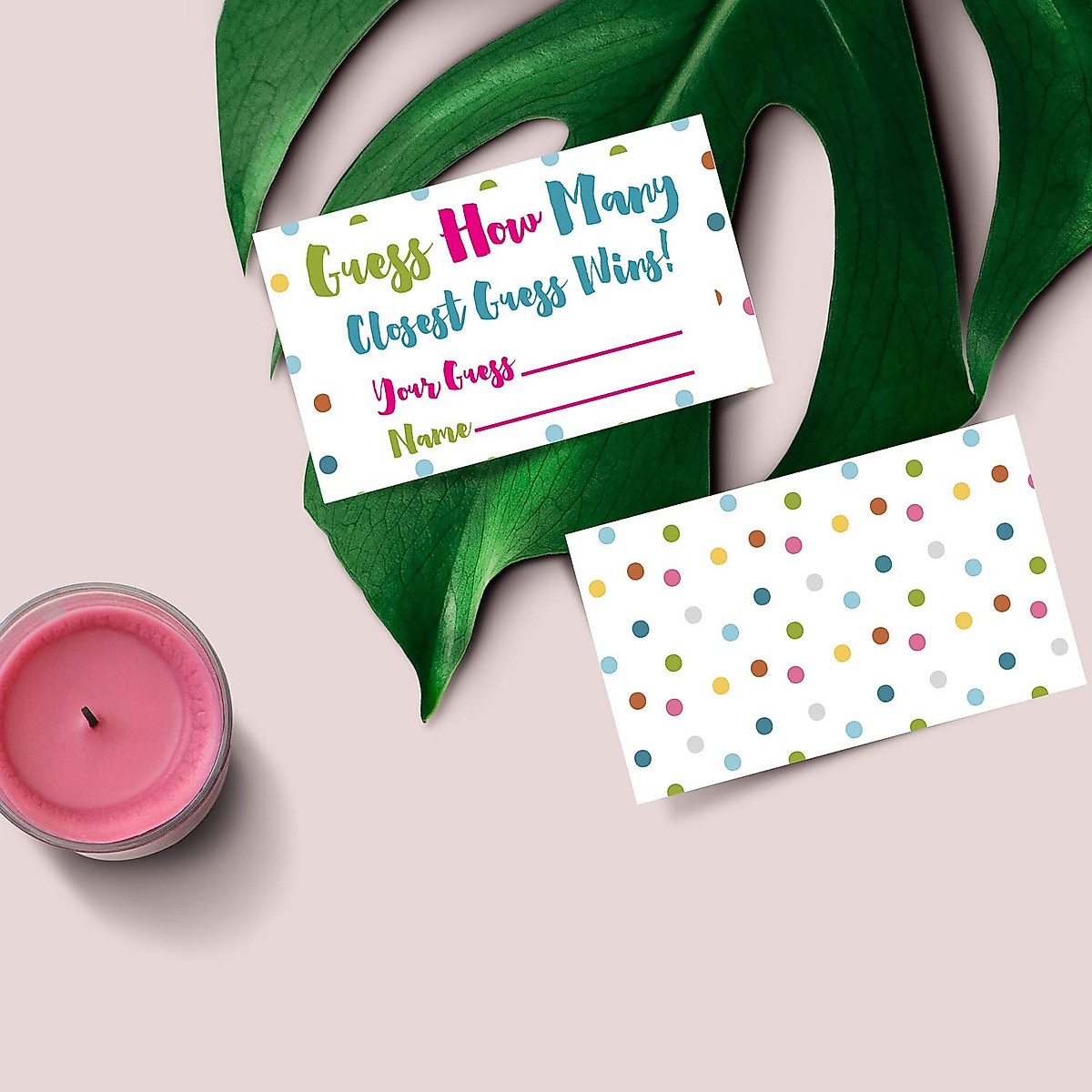 Candy Guessing Game Cards,50-Pack,Games Activities and Decorations.