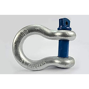 TEMCo 1" x 8.5 Ton D Ring Bow Shackle with Screw Pin Clevis (Rigging/Towing/Off Road) 1 Lot