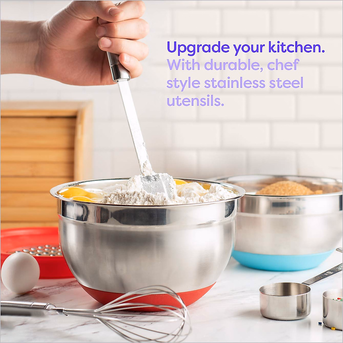 Klee Stainless Steel Complete Kitchen Utensil Set - 29 Pieces Heat Resistant, Plastic Free, Non-Toxic, Food Safe Kitchen Essentials for Home, School, Business and Camping Use