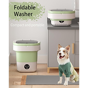 Mini Portable Washing Machine – Mini Washing Machine with 13L Large Capacity, Mini Portable washer with 2 wool dryer balls, Foldable small washing machine for underwear,socks, baby/pet clothes