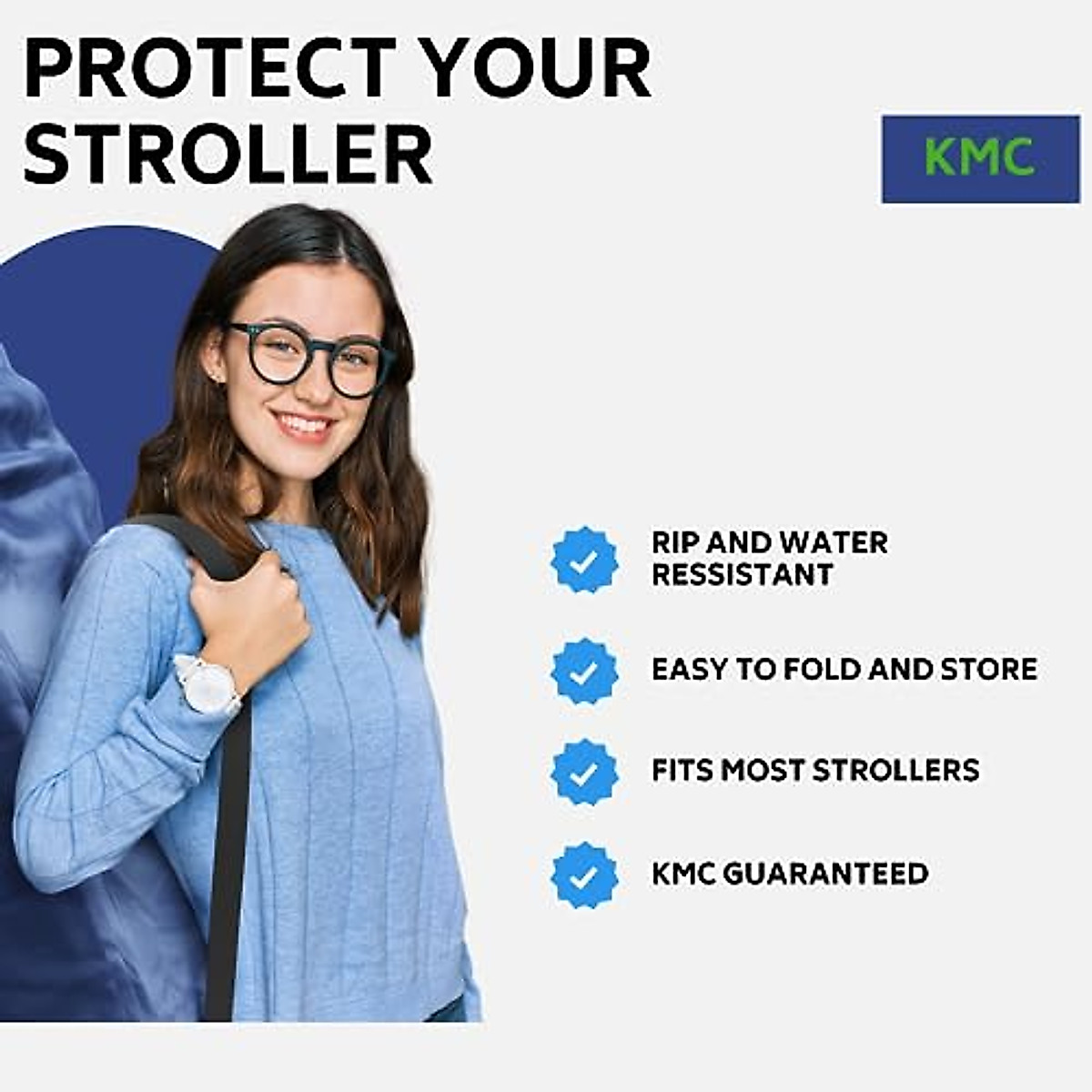 VMA Travel Stroller Bag for Airplane- 45" Gate Check Stroller Travel Bag for Airplane, Stroller Gate Check Bag for Airplane, Great Stroller Cover for Airplane Travel