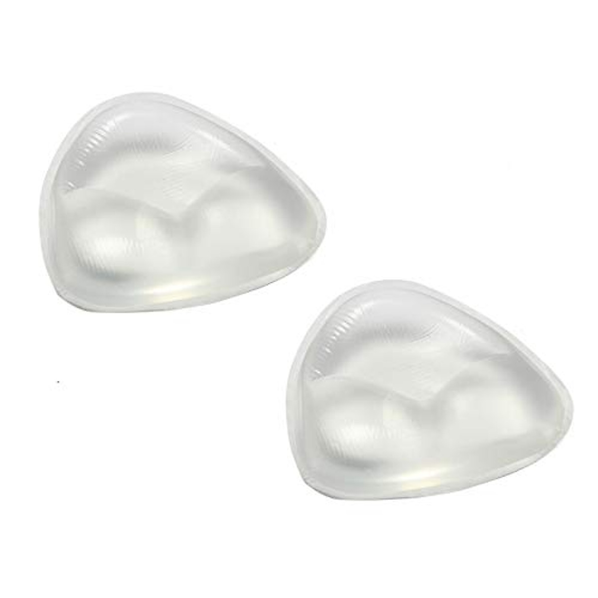 UPSTORE 1Pair Silicone Gel Triangle Shaped Bra Inserts Breast Chest Swimsuit Pads Enhancers Push-up Molding Pad A to D Cup for Bikini (Clear)