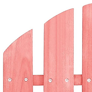 Tidyard 2-Seater Patio Adirondack Chair&Ottoman Fir Wood Pink Outdoor Fire Pit Chair Wooden Garden Armchair for Porch Pool Lawn Deck Backyard Balcony Outdoor