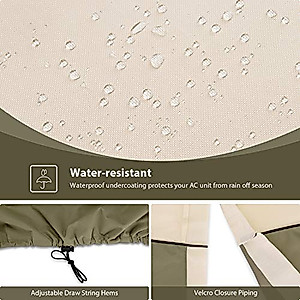 COSFLY Air Conditioner Cover for Outside Units-Durable AC Cover Water Resistant Fabric Windproof Design -Square Fits up to 36 x 36 x 39 inches