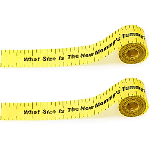 Gejoy 2 Rolls 2 Inch x 150 ft Baby Shower Measure Belly Tape Baby Shower Games Tummy Measure Game for Halloween Baby Shower Party Supplies