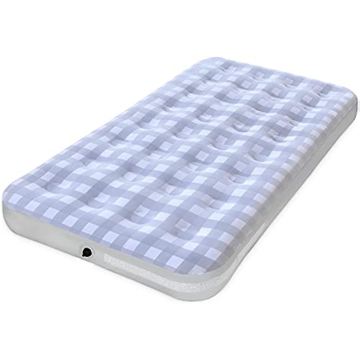 Giftway Twin Size Inflatable Air Mattress for Camping - Upgraded Height 9" Inflatable Mattress Foldable Air Bed with Waterproof Flocked Top - Portable Blow up Air Bed for Home/Travel/Housewarming Gift