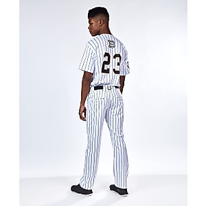EvoShield Adult Salute Pinstripe Open Bottom Pant - White/Black, Size Small