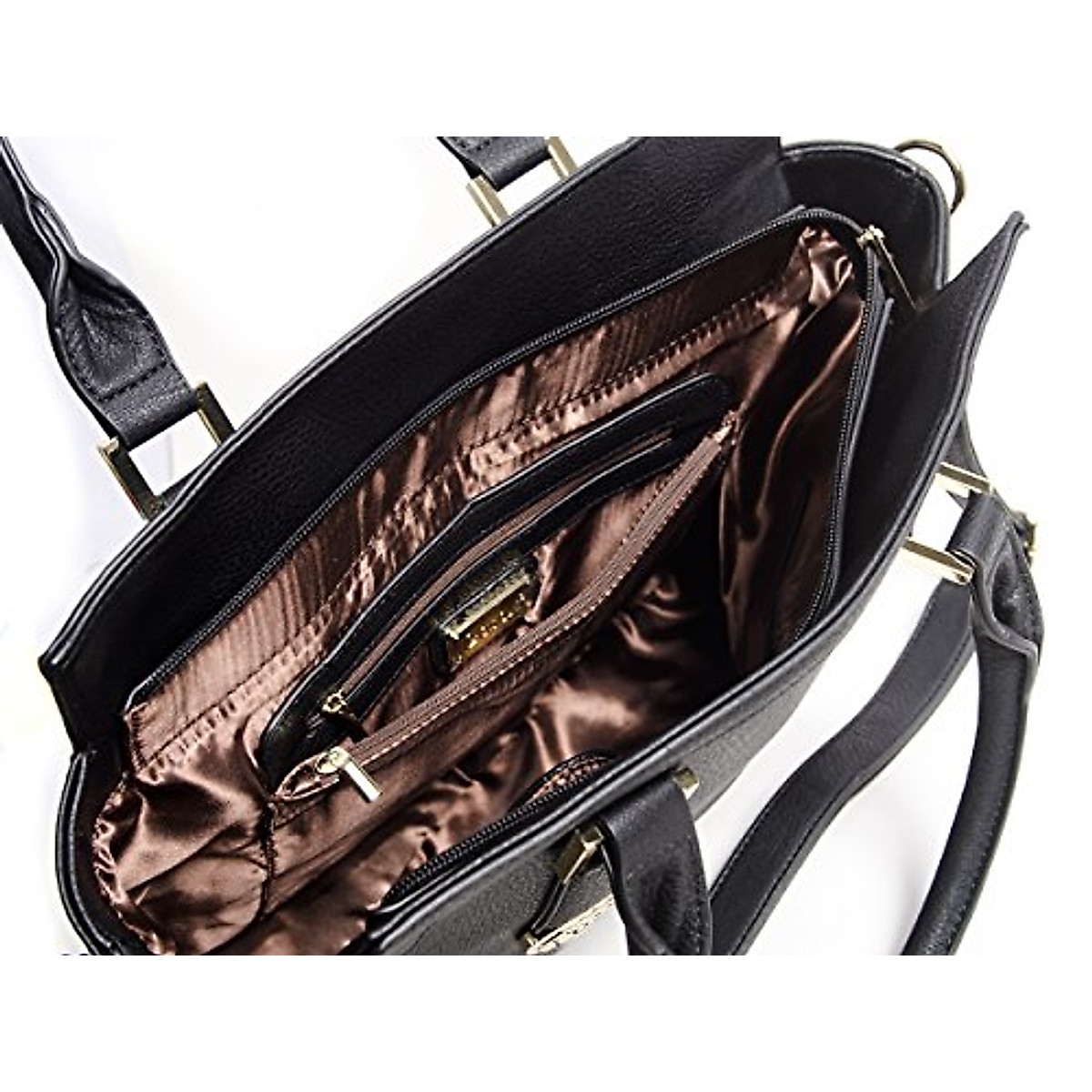 Goson Concealed Carry Tote Bag - Large and Fashionable CCW Purses for Women with Multiple Pockets, Crossbody Straps, YKK Locking Zippers in Faux Leather