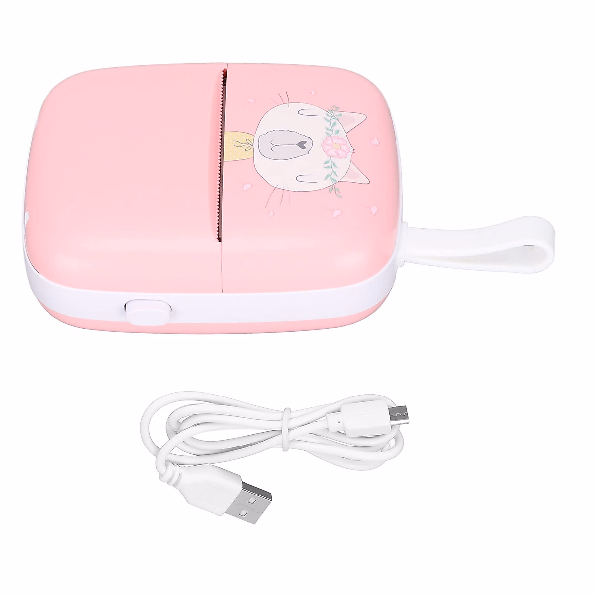 Pocket Mini Printer, BT 4.0 200DPI Resolution Thermal Printing Portable Photo Printer for Printing Photos, Labels, Information, Lists, Records, Wrong Questions, Web Page