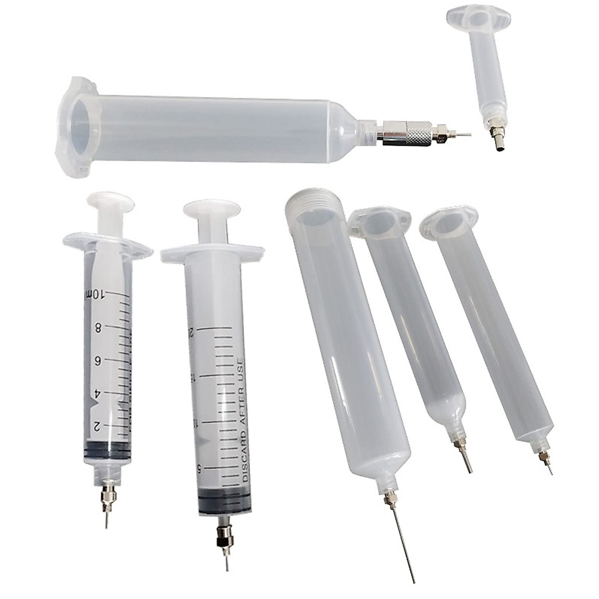12Pcs 20G Dispensing Needle Set, Stainless Steel Syringe Dispensing Blunt Tip - 2inch/50mm, Blunt Tip, All Metal