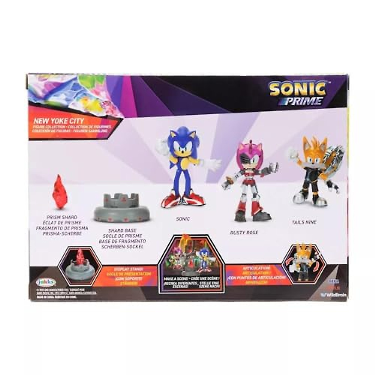 Sonic Prime 2.5" Figure Multipack with Sonic, Tails Nine & The Prism Shard with display base!