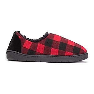 MUK LUKS Men's John Slippers, Red/Black, Large